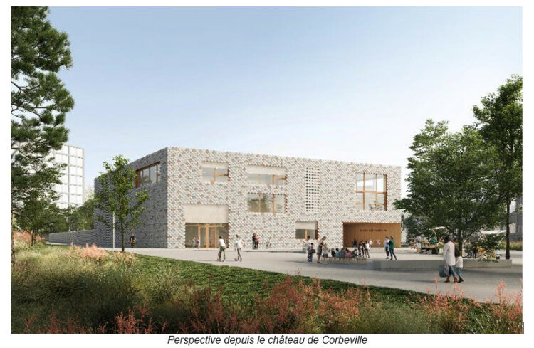 Saclay, ensemble scolaire de Corbeville, par M’CUB et F. Moussavi