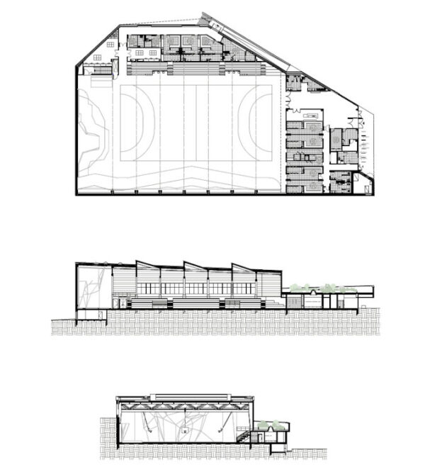 Au Bourget, le gymnase Marie Paradis signé Archi5 | Chroniques d ...
